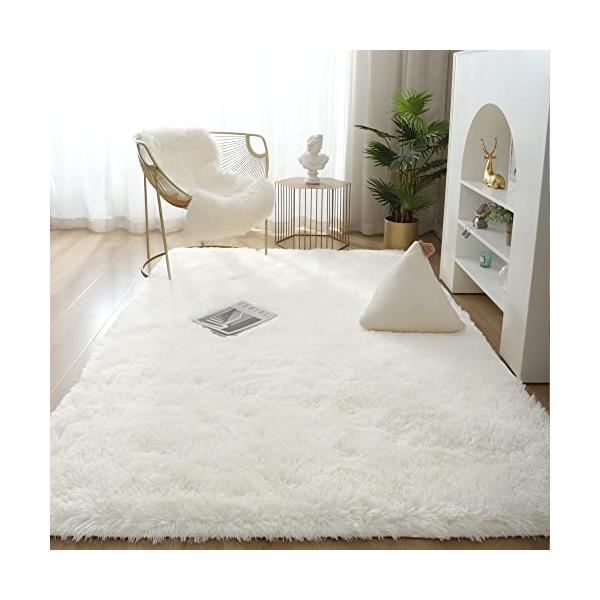 ?代無地 アイボリー/160x200cm/カーペット ラグ・Size:160x200cmColor:無地 アイボリー・?厚手版仕様サイズ：160x200cm 、重量1.8KG。裏面：不織布(滑り止め付き)。毛足の長さ約40mm 厚さ約10m...