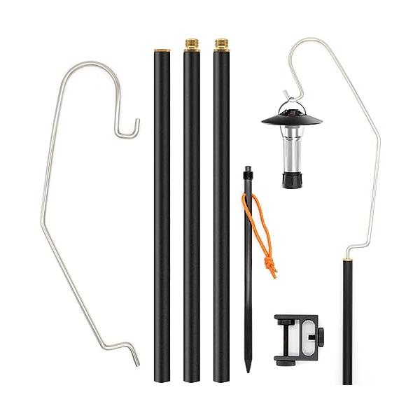 2世代-2way・・Style:2世代-2way・【安定性の向上】市販のほとんどのランタンスタンドは、厚さが約1mmですが、当社の製品は1.5mmの厚さのアルミ材料を使用しており、厚さが50％増加しています。これにより、ランタンを掛ける際の...