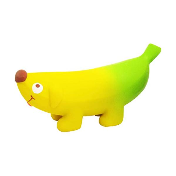 ・グリーン  PZ10137・・Color:グリーン・商品名：バナナドッグ　グリーン・ブランド名：PLATZ・生産国：中国・サイズ：高さ17cm x 幅8cm x 奥行4.5cm・重量/容積：42g