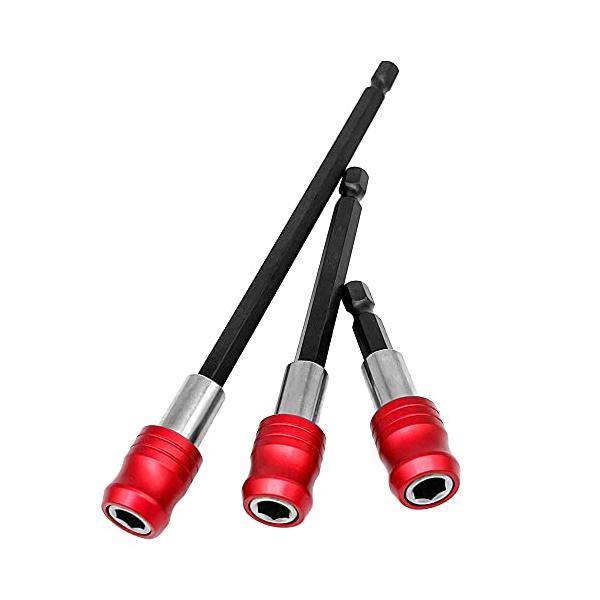 ・ 60mm/100mm/150mm SJP-164・クロムバナジウム鋼と熱処理により、最大の強度と耐摩耗性を提供します。・1/4インチ(6.35mm) 六角軸用の延長ビット、３種類セット(60mm/100mm/150mm)になります。・内...