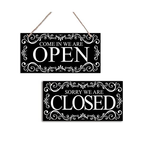 オープン クローズ/約15x30cm/-・Color:オープン クローズ・デザイン両面デザインの看板で、表にOPEN、裏にCLOSEDと書いて、両面で使用できます。ブラックのデザインもレトロで穏やかな雰囲気が溢れます。お店をおしゃれになれま...