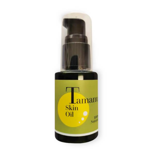 未精製のタマヌオイル（テリハボク種子油）。原料はオーストラリアACOオーガニック。顔・全身用。乾燥肌の保湿スキンケア、酸化ストレスから肌を守り、UVダメージ・トラブル・エイジングケア・日焼けあとにも的確。天然のUVカット力はSPF６−９で軽...