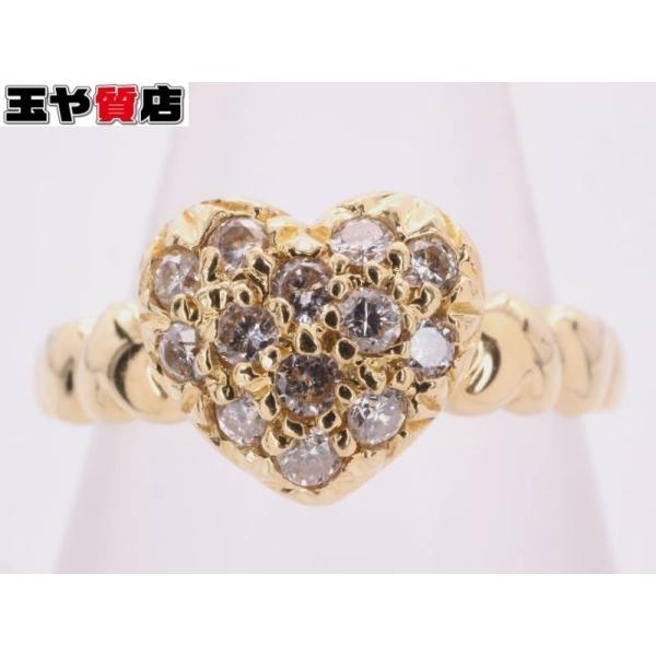 【商品説明】　リングの裏にカスリキズがあります。それ以外は全体的に美品です。【材　質】 　18金　YG　ダイヤモンド【カラー】　【サイズ】　12号　　【重量】　2.8g【状　態】 　中古Ａ【付属品】 　【お問い合わせ番号】 　9849【社内...