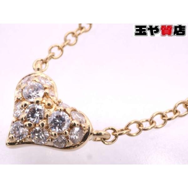 【商品説明】 ペンダントは外せません。留具にカスリキズがあります。それ以外は全体的に美品です。【材質】18金 YG ダイヤモンド【カラー】 　【サイズ】ペンダントサイズ:W0.7xH0.6cm   ネックレス全長40cm　【重量】2.5g【...