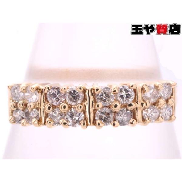 【商品説明】 　ミガキ仕上済みです。リングの裏にカスリキズがあります。サイズ直し跡があります。【材質】18金 YG ダイヤモンド【カラー】 　【サイズ】 　15.5号　【重量】2.2g【状態 】　中古Ａ【付属品】 　【お問合せ番号】a111...