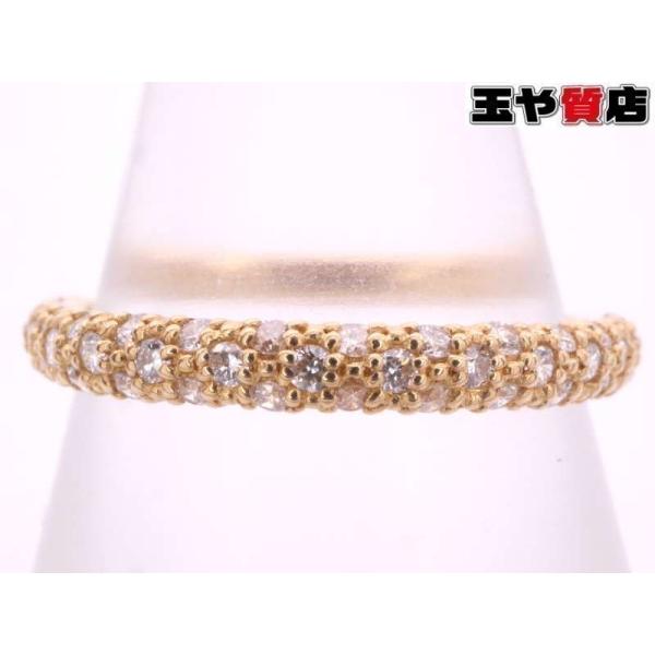 【商品説明】 　ミガキ仕上済みです。リングの裏にカスリキズがあります。【材質】18金 YG ダイヤモンド【カラー】 　【サイズ】 12号弱 　リング幅0.2cm　【重量】1.5g【状態 】　中古Ａ【付属品】 　【お問合せ番号】a1688【社...