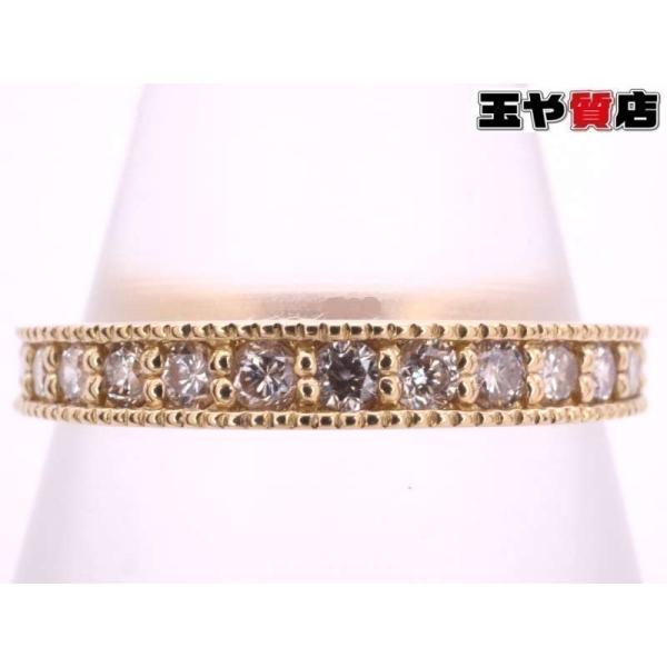 【商品説明】 　ミガキ仕上済みです。リングの裏にカスリキズがあります。【材質】18金 YG ダイヤモンド【カラー】 　【サイズ】 9号　【重量】1.9g【状態 】　中古Ａ【付属品】 　【お問合せ番号】a1774【社内管理コード】 85371
