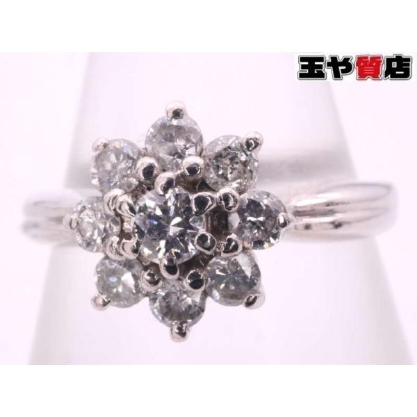 【商品説明】 リングの裏にカスリキズがあります。サイズ直し跡があります。【材質】pt900 ダイヤモンド【カラー】 　【サイズ】 9.5号　【重量】2.9g【状態 】　中古Ａ【付属品】 　【お問合せ番号】a1903【社内管理コード】 　85637