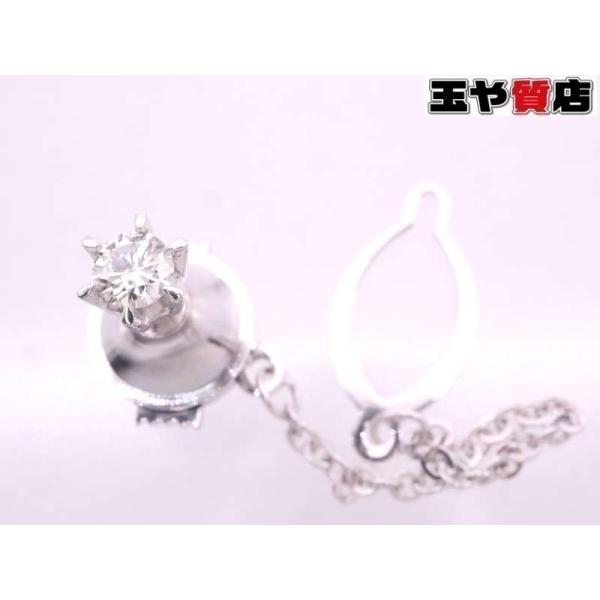 【商品説明】 留具にカスリキズがあります。【材質】pt900 ダイヤモンド　SS(キャッチャー)【カラー】 　【サイズ】 タイタックサイズ:直径0.5xH1.8cm(キャッチャー除)【重量】0.6g【状態 】　中古Ａ【付属品】 　【お問合せ...