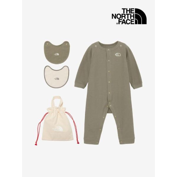 ■ブランド名：THE NORTH FACE ノースフェイス■商品名：Baby L/S Rompers &amp; 2P Bib #MR [NTB82402]■型番：NTB82402■カラー：MR■サイズ：80THE NORTH FACE 正...