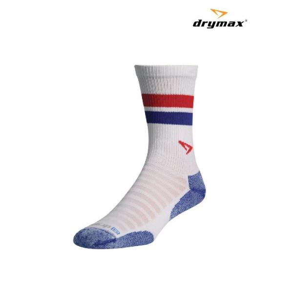 ■ブランド名：drymax ドライマックス■商品名：Running LITE-MESH Crew #White with Royal/Red Stripes■型番：21775■カラー：White with Royal/Red Stripes...