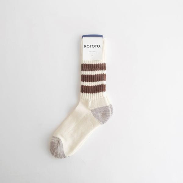 ■ブランド名：ROTOTO ロトト■商品名：COARSE RIBBED OLDSCHOOL CREW SOCKS■型番：R1255-AW25■カラー：BROWN■カテゴリ：ユニセックス ファッション小物当店で取り扱う商品は全て正規品です。偽...