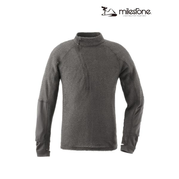■ブランド名：milestone マイルストーン■商品名：Cloud Half-Zip #charcoal■カラー：charcoalmilestone 正規取扱店三重県四日市市に店舗 moderate（モデラート）を構える正規ディーラーです...