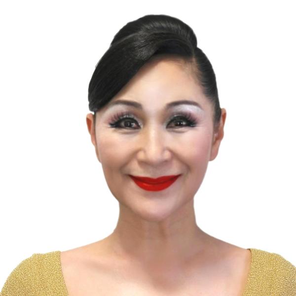 ボールルームヘア　オーナメントスッキリ1段シンプルな横流しの前髪【つけ方】周りのネット部分をヘアピン（スモールピン）で留めてください。