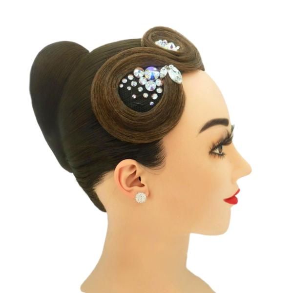 多美咲オリジナル　社交ダンスヘア　髪飾りボールルームヘア　オーナメント顔周り・サイド・シニヨン周りにも色々使えてアレンジできる小さめのオーナメントですカバーしたいところに着ければボリュームアップに！ワンポイントデザインで取り入れやすいアイテ...