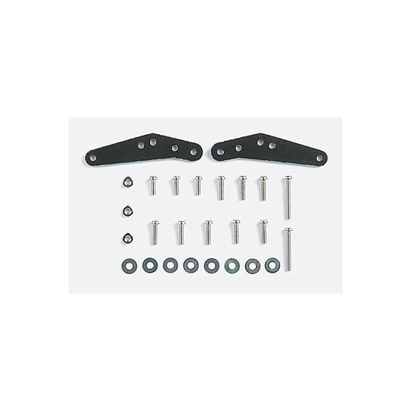 ミニ四駆PROのMSシャーシのノーズ、テールユニットの裏側にビス止めして使います。ハイスピードコーナリング中、ローラーがフェンスに強く当たってもシャーシのそり上がりを防いで、ローラーの角度を一定に保ち走行安定性を高めます。さらに、大径タイヤ...