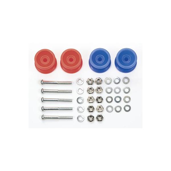 13mmと12mmのローラーを一体化した低摩擦樹脂製のローラーです。ふだんは下の13mmロ−ラーがフェンスと接触し、コーナーでマシンが傾いた時は上の12mmローラーがフェンスに接触。スタビライザー効果を発揮して転倒を防止します。赤と青の2種...