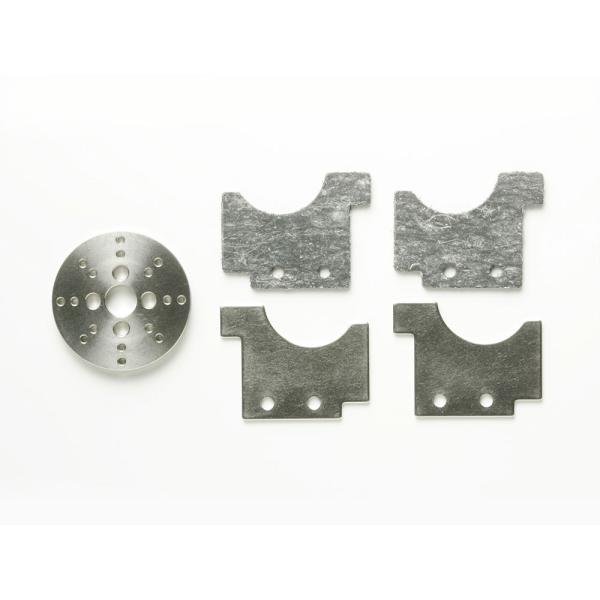 キット標準の2枚構成のブレーキディスクに換えて使用。厚みを増した1枚のディスクとし、クーリングホールを開けて冷却効率をアップ。ブレーキを酷使したときの効きの低下を抑え、またブレーキ時のタイムラグも減らします ★ブレーキディスク×1，ブレーキ...