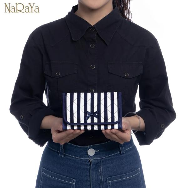 Cuteなコットンシリーズ新柄入荷！大容量のミラー付コスメティックケース。フタ部分には大きめのミラーが付いて大変便利です。★新色『ベビーエレレファント』『ブルーストライプ』『ボヘミアン』『ブラックブラッシュ』限定入荷♪タイ ナラヤ NaRa...