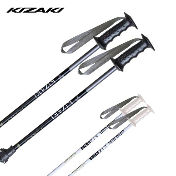 KIZAKI キザキ スキーポール ストック■スラローム ジュニアテレスコ / KPBE-7050COLOR・ブラック/BK・ホワイト/WTSIZES70-105cm（伸縮式）SHAFT・アルミ合金材　 直径14mm+12mmグリップ・KG...