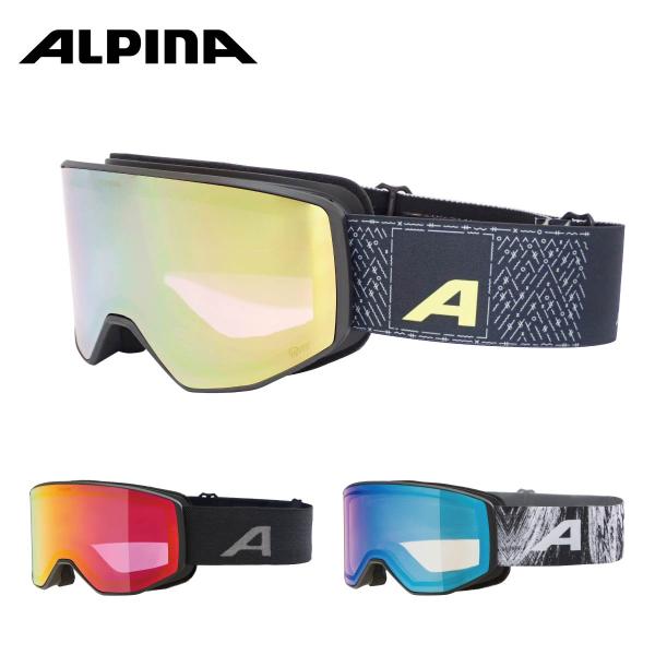 ALPINA アルピナ  スキーゴーグル■A7314.8 VENET Q-LITEヴェネット  Q-liteカラー：レンズ（透過率）■LITOFF ブラックマットイエローレンズ：Q-LITE シルバー S218-43％■ブラックマットレンズ...