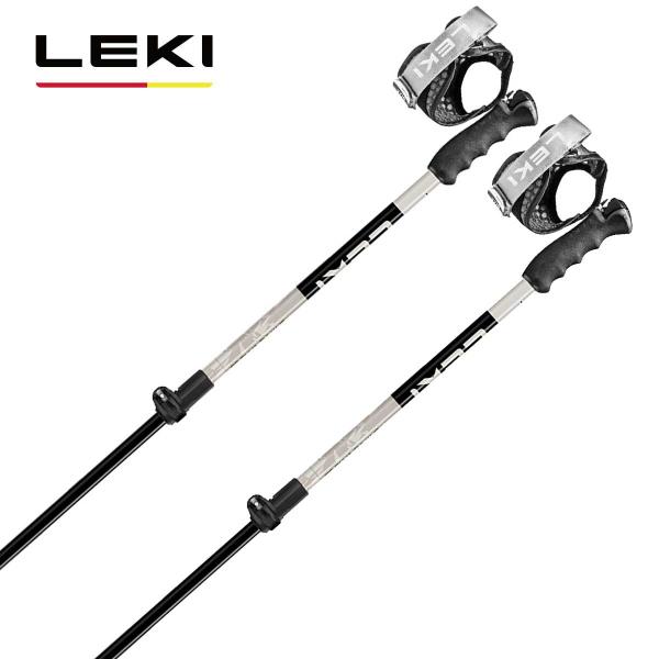 LEKI レキ スキー ポール ストック■Detect S Vario / 655 67981COLOR・ウォームグレイライト/ウォームグレイダークブラックSIZES・110〜140ｃｍ　無段階伸縮・調整式・SHAFT：アルミ合金（16&a...