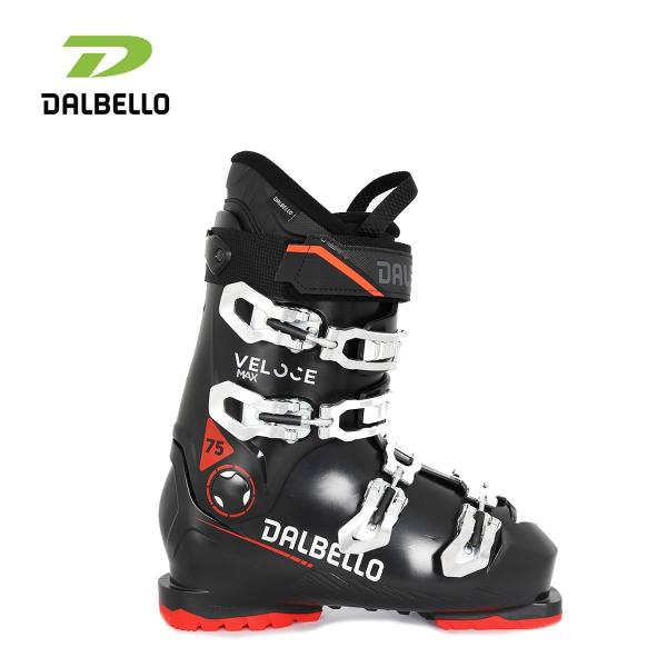 DALBELLO ダルベロ スキーブーツ■VELOCE MAX 75ヴェローチェ マックス 75フレックス（硬さ）：75ラスト（幅）：104mmCOLOR・ブラック×ブラックSIZE・25.5 - 32.5cm（1cm毎）重量（片足）・19...