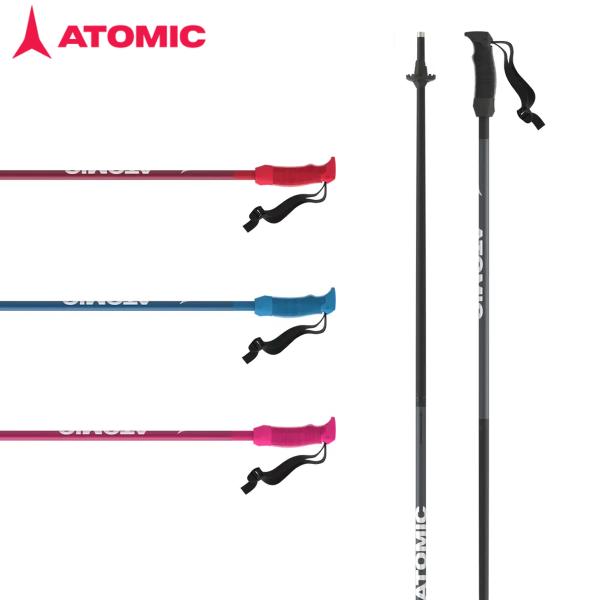ATOMIC アトミック スキー ポール ストック / JRジュニア■【AJ500578】AMT JRエーエムティーCOLOR・Black・Red・Blue・PinkSIZES70cm,75cm,80cm,85cm,90cm,95cm,10...