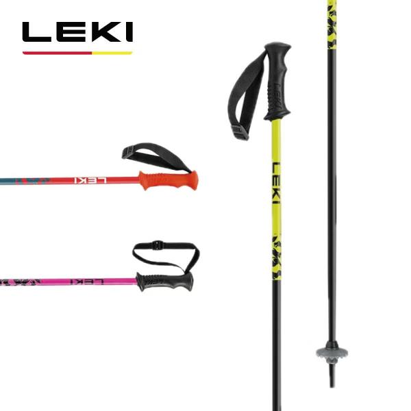LEKI レキ スキー ポール ストック■653 44141/653 44144/653 44142RIDER■カラー・ブラック／ネオンイエロー・ブラック／ローダミンレッド・ペトロール／ブライトレッド■サイズ・80、85、90、95、100...