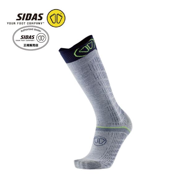 SIDAS シダス ソックススキーメリノパフォーマンス高配合のメリノウールとフィット感の絶妙なバランス。●脛と足の甲周りのフィット感を高め、快適性とコントロール性を向上●甲から足裏を囲むシリコングリップが密着度を向上、パワーを逃がさず伝達●...