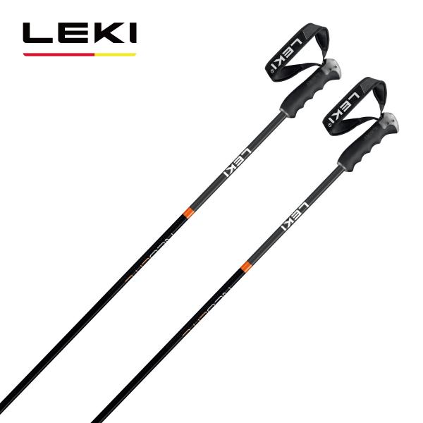 LEKI スキーポール ストック■NEOLITE AIRFOIL エアフォイル 3D■品番653 48241■カラーブラック / ネオンオレンジ■サイズ110、115、120ｃｍ■シャフトアルミ合金（14φAIRFOIL）HTS 6.0■グ...