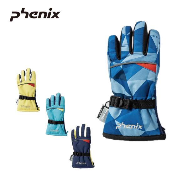 Phenix フェニックス スキーグローブ■ESB24GL80 Triangular Panel Junior Gloves トライアングラーパネルジュニアグローブ カラー ■PH6200/BLUE■PH3200/YELLOW■PH6100...