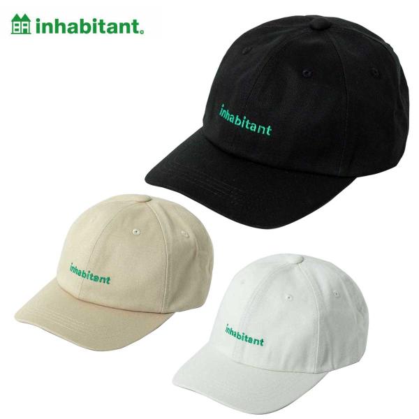 inhabitant インハビタント スキー ヘッドウェア キャップ■ISM24HW10Cotton Twill 6 Panel Capコットンツイル6パネルキャップ素材表:綿100%COLOR・BEIGE・WHITE・BLACKSIZEO...