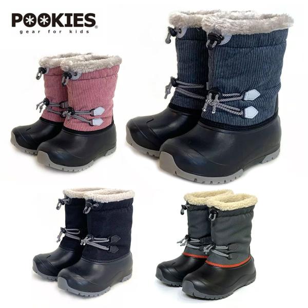 POOKIES プーキーズ  スキーブーツ■JUNIOR SNOW BOOTS / ジュニアスノーブーツ素材・アッパー : 合成繊維(ポリエステル)・ソール : 合成樹脂(EVA)+合成ゴム(TPR)COLOR・Blue-G・Pink-G・...