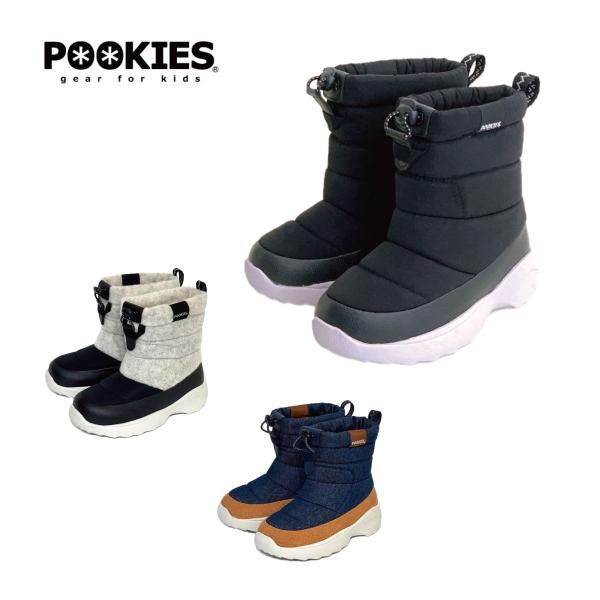 POOKIES プーキーズ  スキーブーツ■JUNIOR WINTER BOOTS / ジュニアウィンターブーツ素材・アッパー : 合成繊維(ポリエステル)+合成皮革(PVC)・ソール : 合成樹脂(EVA)+合成ゴム(TPR)COLOR・...