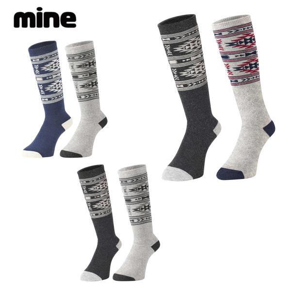 MINE マイン ソックス スキー靴下 ■MP-7252足組 Long JuniorSocks2足組 ロング ジュニア ソックス素材・ポリエステル、ポリウレタンCOLOR・CH/GY1・CH/GY2・NV/GY2SIZE・16-18cm、1...