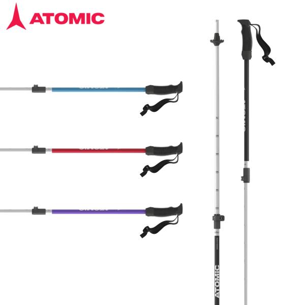 ATOMIC アトミック スキー ポール ストック / JRジュニア伸縮■【AJ5005818】AMT JR TELESCOPICエーエムティー JR テレスコピックCOLOR・Black/Silver・Light Blue/Silver・...