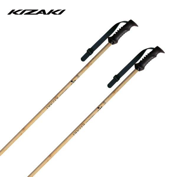 【発売日：2026年11月30日】KIZAKI  キザキ スキーポール ストック■ KPBD-9209 / バンブーカーボン◆シャフトリアル竹巻きカーボン材直径16mm◆グリップKG-M ◆ストラップKS-2-20◆リングKB-FX1702...