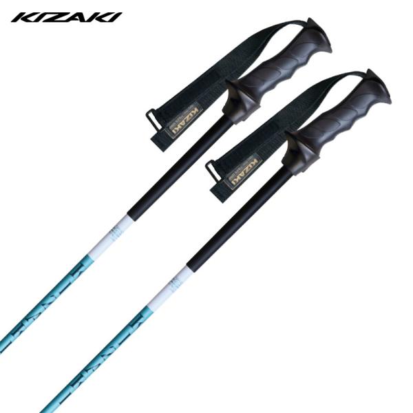 【発売日：2026年11月30日】KIZAKI  キザキ スキーポール ストック■ KPBD-0060 / チームカーボン◆シャフトアルミカバー付高強度ハイブリッドカーボン 直径16mm◆グリップKG-D01 ◆ストラップKS-4-25P◆...