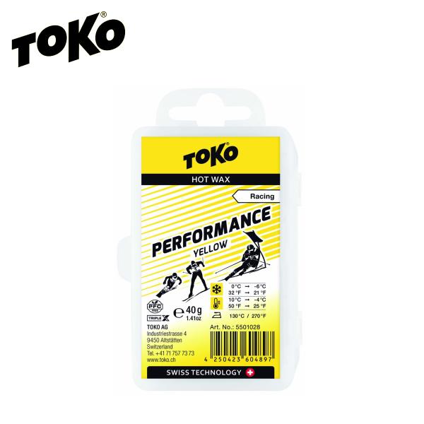 TOKO トコ ワックス■Racing Performance イエロー 40g / 5501028EUの「PFC2020」レギュレーションに準拠する為にホットワックスを改善しました。Anwendung und Eigenschaften濡...