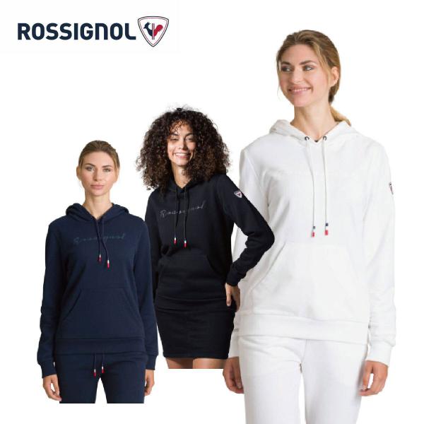 ROSSIGNOL ロシニョール レディースパーカー■RLKWS09 / W LOGO SWEAT HOOD FTサイズ S-LColor 100 / WHITE200 / BLACK715 / DARK NAVY