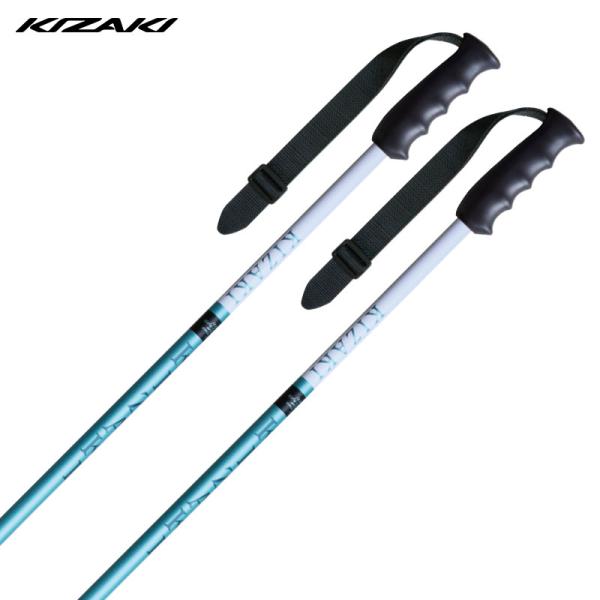 KIZAKI キザキ スキー ポール ストック■レーシング　ジュニアSL / KPBD-0050COLOR・ナイルブルー/NBSIZES95,100,105,110,115cmSHAFTアルミ合金材　直径17mmグリップKG-DH01ストラ...