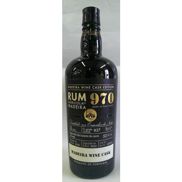ラム 970 アグリコーラ ダ マデイラ マデイラ ワインカスク 7年  2018 52% 700ml 正規 ラム ポルトガル J. Faria &amp; Filhos Rum 970 Agricola da Madeira Wine C...