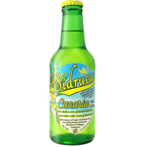 【送料無料】シドルカ バナナ 5.5度 250ml 24本セット(1ケース) 瓶 スペイン シードル 甘口スペイン産シードル 甘口
