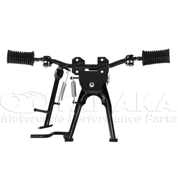 ダックス用　メインスタンド  ・サイドスタンド付（195mm)  ・可倒式ステップ  【適合】ダックス　ST50・ST70・AB26  ・ダックス同等の車高の横型エンジン搭載車に取り付け可  【注意事項】  ※シャリィ取付不可  ※ダックス...