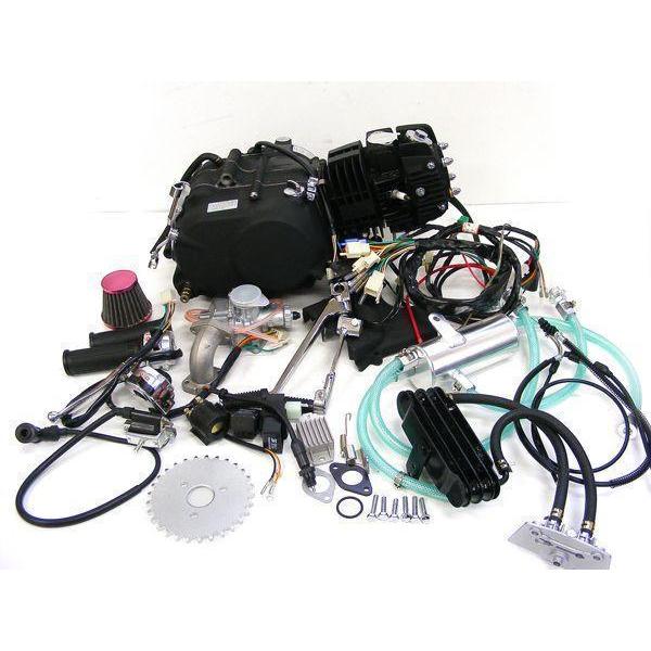 【適合車種】ホンダモンキー　カブ等横型エンジン搭載車【排気量】124cc【付属品（モンキー用）】キックペダル　シフトペダル　マニホールド　オイルクーラー　キャブレター(φ２２)　オイルキャッチタンク　ドリブンスプロケット(29T)　スロット...
