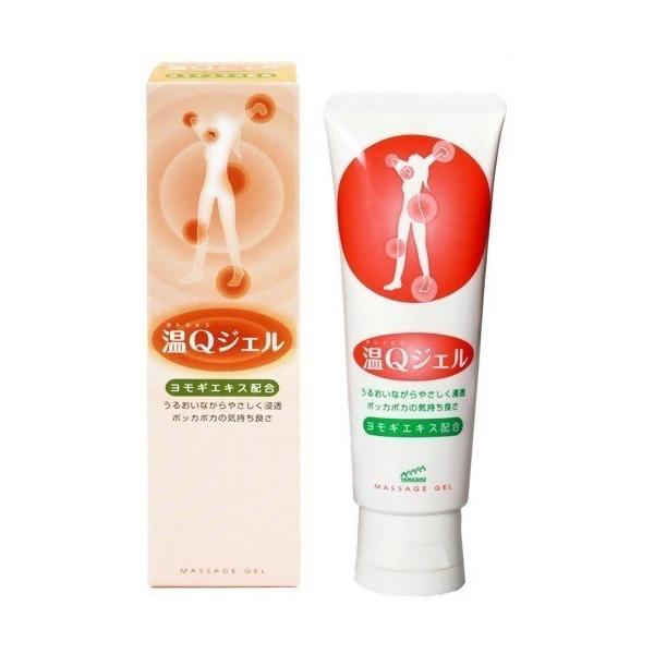 ボディケア温感ジェル 温Qジェル チューブ（70g）山正 ●心地よい温かさ。温Ｑジェルはお肌に塗ってマッサージするとじんわり温かさが継続する温感マッサージジェルです。サラッとしてべとつかない使用感でうるおいながら優しく浸透。ヨモギエキス、ヒ...