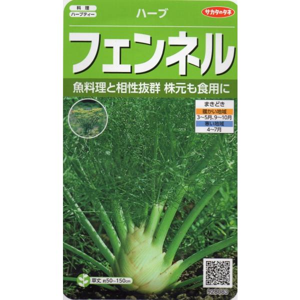 小袋 1.9ml入り。草丈　約50〜150cmこの袋で育つ苗の本数　およそ80本。魚介類を使った料理と相性がよく、葉は風味づけ、肥大した株元はサラダ、タネは薬味・ハーブティー・菓子に利用できます。※郵便でのお届けです。※タネの郵便（第４種便...
