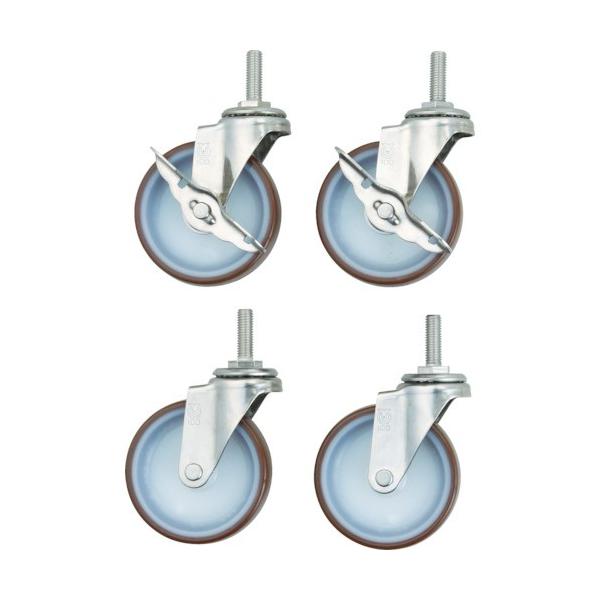 メーカー：ＴＲＵＳＣＯ  品番：CRB-SU100SET  ステンレス製ワゴン用のキャスターセットです