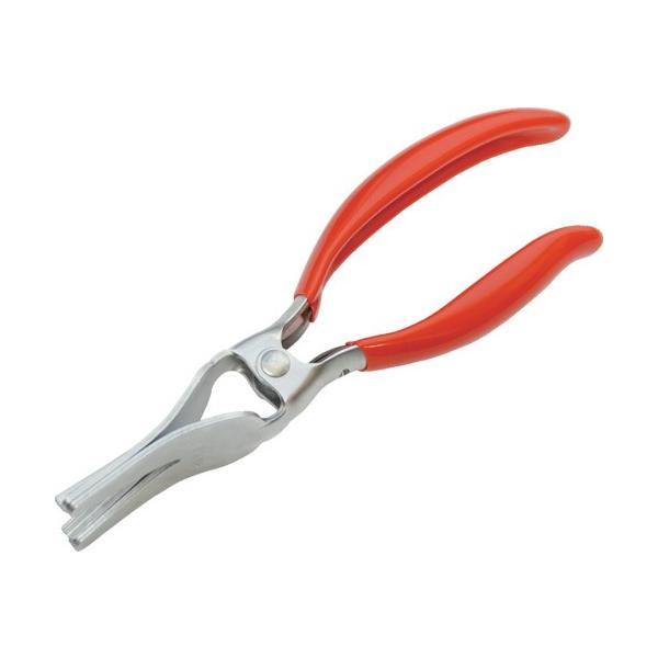 メーカー：日平機器  品番：LB-605  フォーク形状の先端でホースを挟み接続部を広げる様に引っ張ることで、楽に取り外しができます。